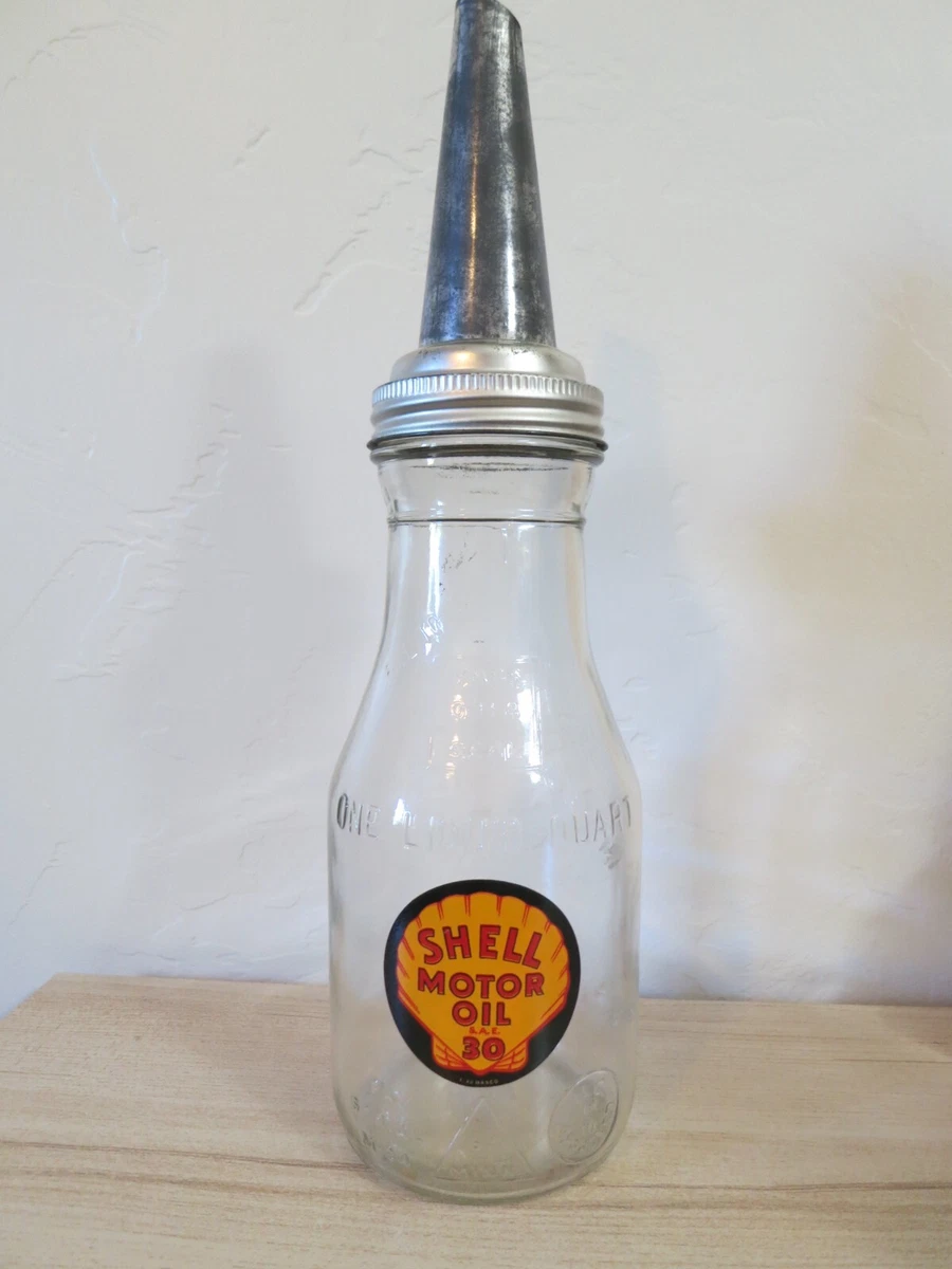 Glass Motor Oil Bottle