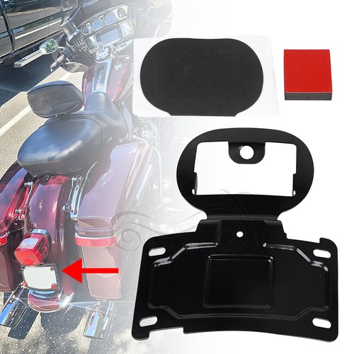 Black License Plate Relocation Bracket Fit for Harley Electra Road ...