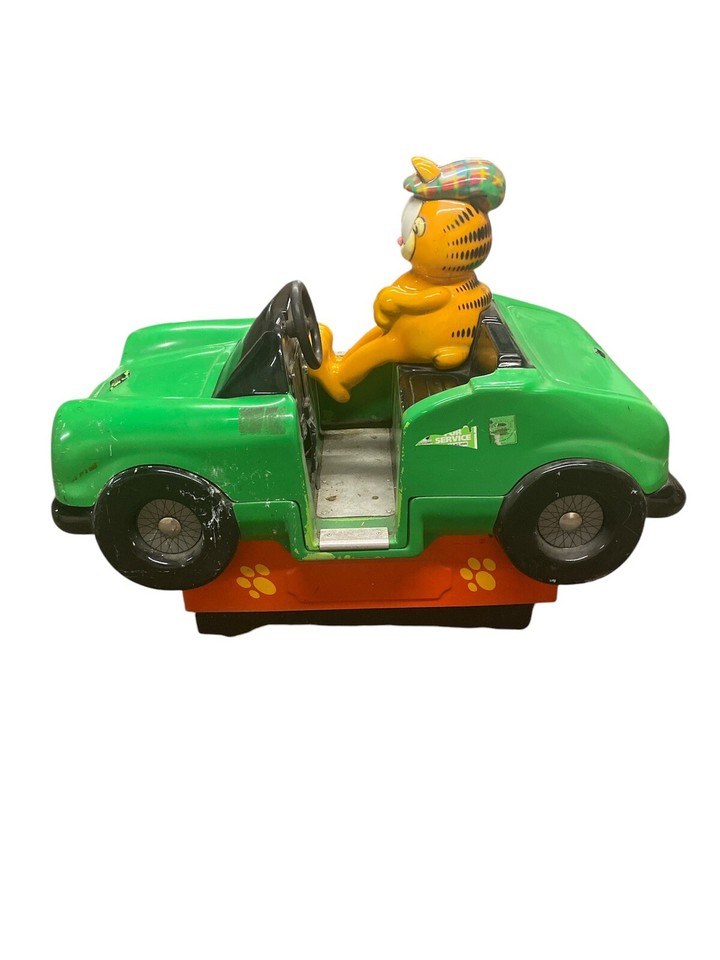 Garfield the Cat in a Kelly Green Convertible Kiddie Ride | eBay