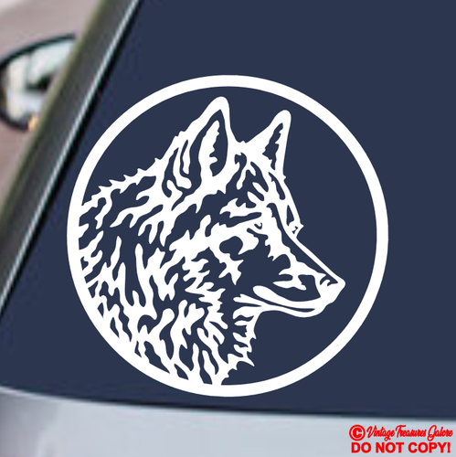 WOLF Vinyl Decal Sticker Car Rear Window Wall Bumper Alaskan Yukon Grey ...