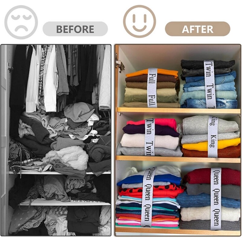 Bundles of 4 Fasteners Bands Bed Sheet Organizer Elastic Label Bands ...