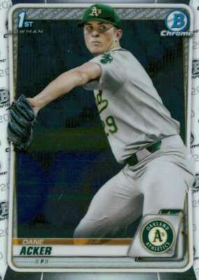 2020 Bowman Draft Chrome #BD-8 Dane Acker Oakland Athletics | eBay
