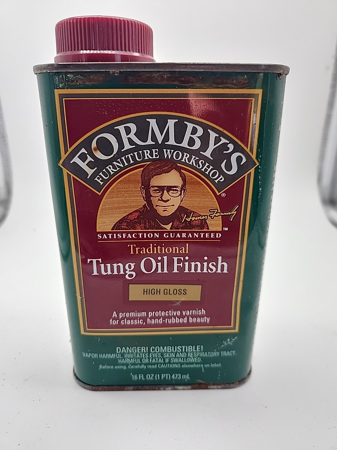 Formbys Furniture Tung Oil Finish High Gloss 16oz 1 Pint Metal Can New ...