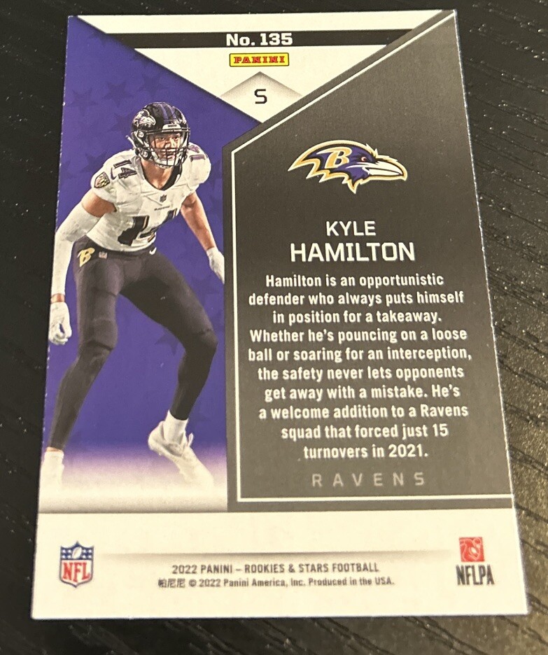 2022 Panini Rookies & Stars Kyle Hamilton Rookie | eBay