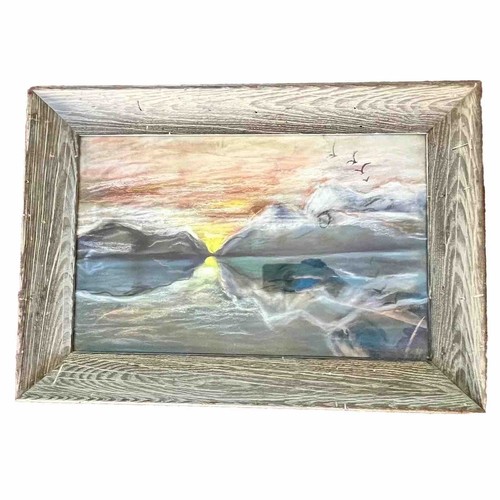 Vintage Original Pastel Seascape Painting - Framed & Signed Jeanne Rice ...