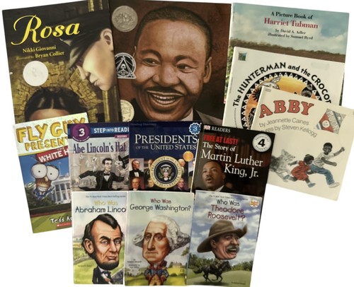 12 Kid Book Lot Honoring Black History Month & Presidents Day February ...