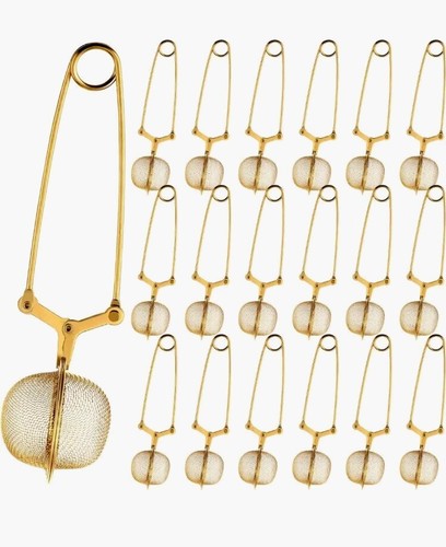 A Lot 19 Loose Leaf Tea Infuser Stainless Steel Mesh Snap Tea Ball with ...