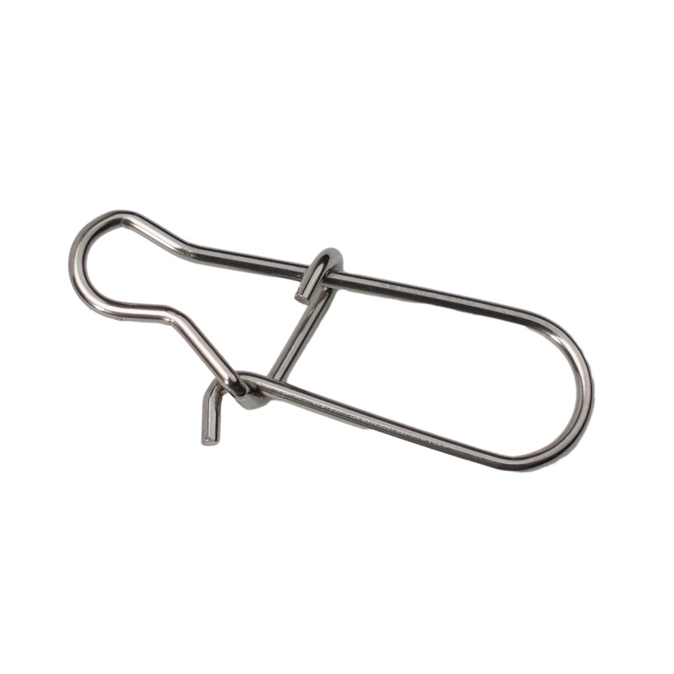 50pcs Fast-Clip-Lock Snap Swivel Solid Rings Safety Snaps Fishing Hook ...