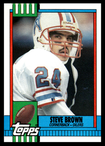1990 Topps Steve Brown #219 Houston Oilers NFL Football Base Set | eBay