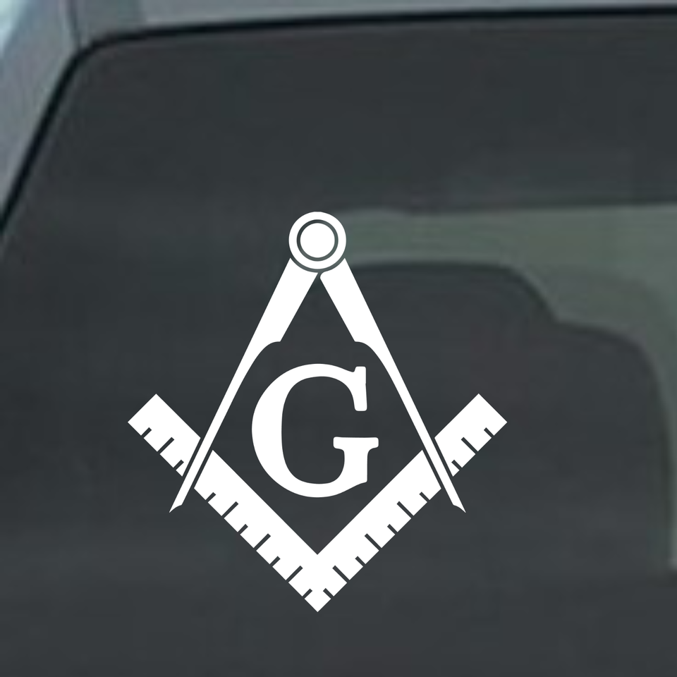 Masonic Freemason Decal Sticker Square and Compass Tumbler Car Truck ...