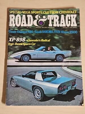 Vintage Road & Track Magazine January 1973 XP-898 Chevy Radical Vega ...
