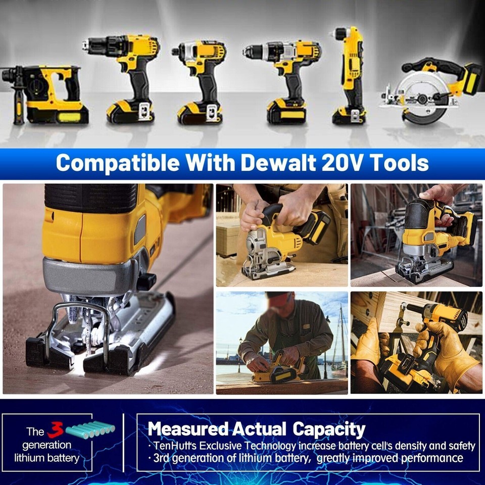 20V Battery /Charger Adapter For DeWALT Lithium Ion Compact DCB201 ...