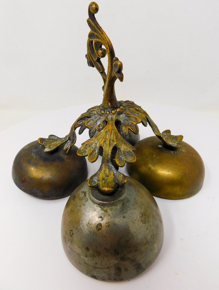 Antique Quadruple Bell Set for Tabletop or to Hang on Shop Door Late ...