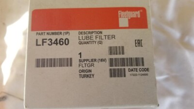 FLEETGUARD~# LF3460~OIL LUBE FILTER~NEW~OLD STOCK~ORIGINAL~ | eBay