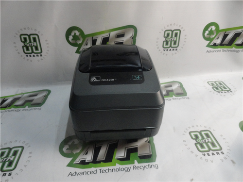 Zebra GK420T Thermal Label Printer USB Ethernet Tested Cracked Feeder ...