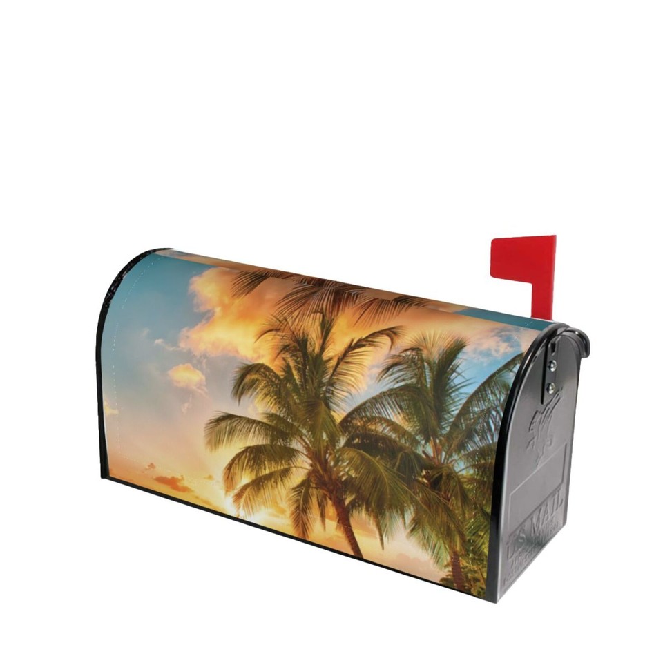 Summer Dusk Mailbox Wraps Post Letter Box Cover for Garden Home Decor ...