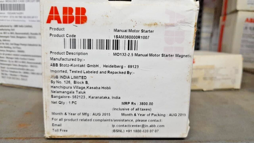 1PC MO132-2.5 ABB Motor Starter Magnetic 1SAM360000R1007 - Brand New | eBay