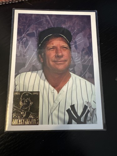 1996 TOPPS #7 MICKEY MANTLE COMMEMORATIVE CARD REPRINT New York Yankees ...