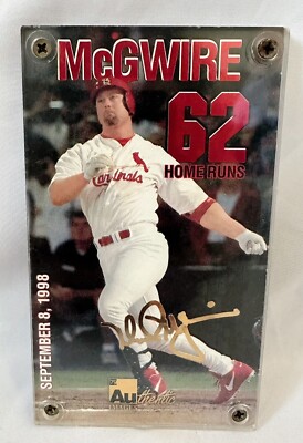 🧢⚾️ Mark McGwire 62 HR Plaque 🏆 1998 Limited Edition Record Breaker ...