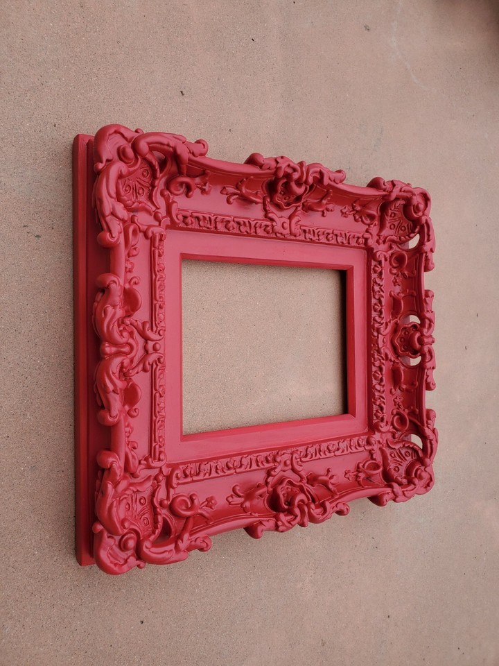 8.5x11 Red Frame, Baroque Frame, Colonial Frame, Traditional Picture ...