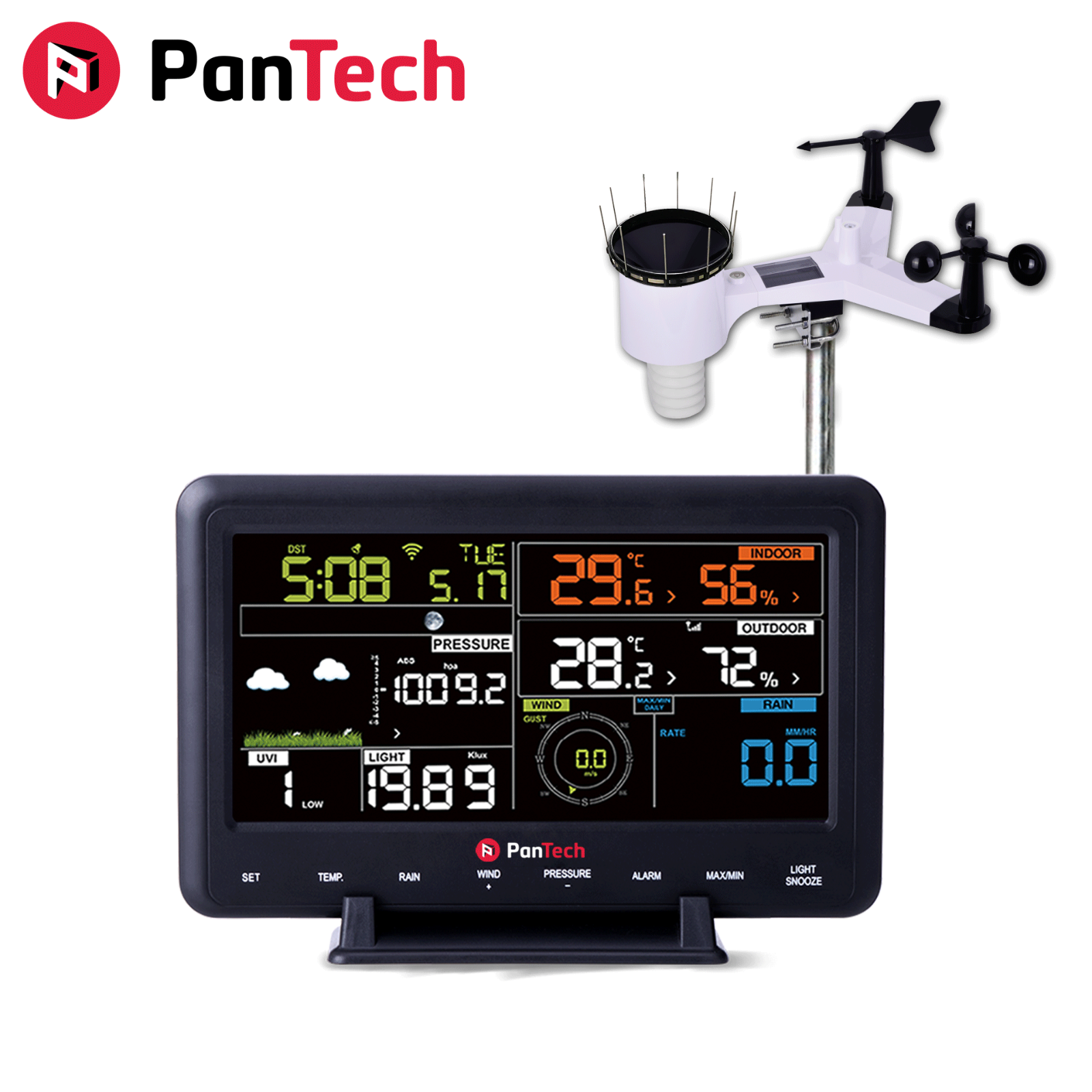 PanTech Weather Station Wifi Wireless Professional Solar Power UV ...