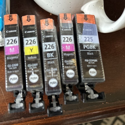 GENUINE Canon PGI-225 CLI-226 Ink 5 Pack for Pixma 2-m 1-y 1-bk And. Bk ...
