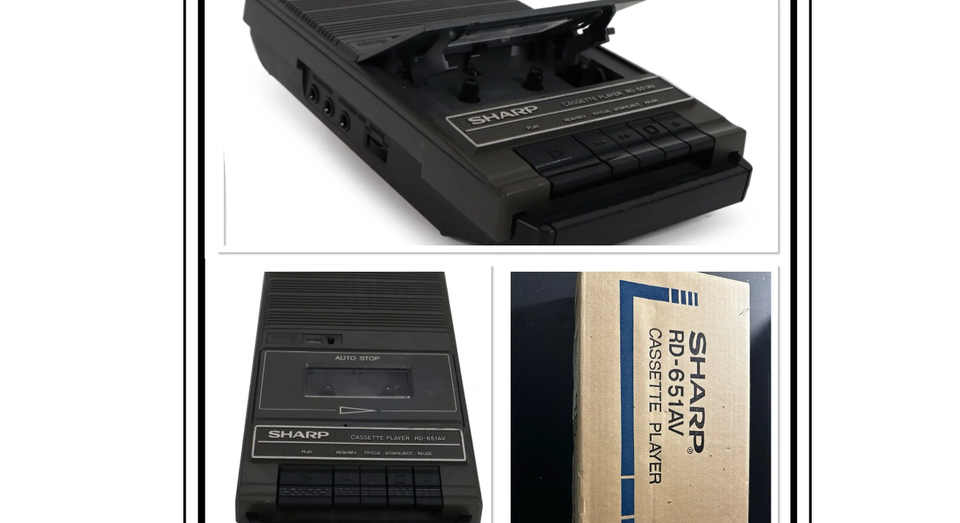 New Vintage Sharp Desktop Cassette Tape Audio Player Recorder - Made In ...