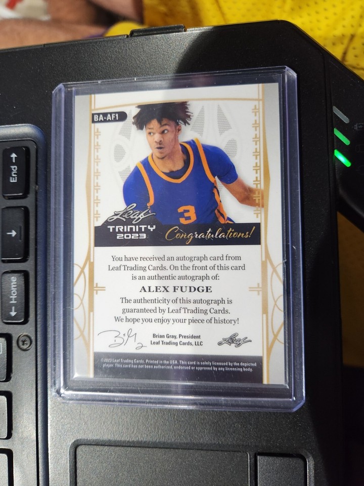 2023 Leaf Trinity Alex Fudge (Florida/LSU) RC Auto 9/15! | eBay