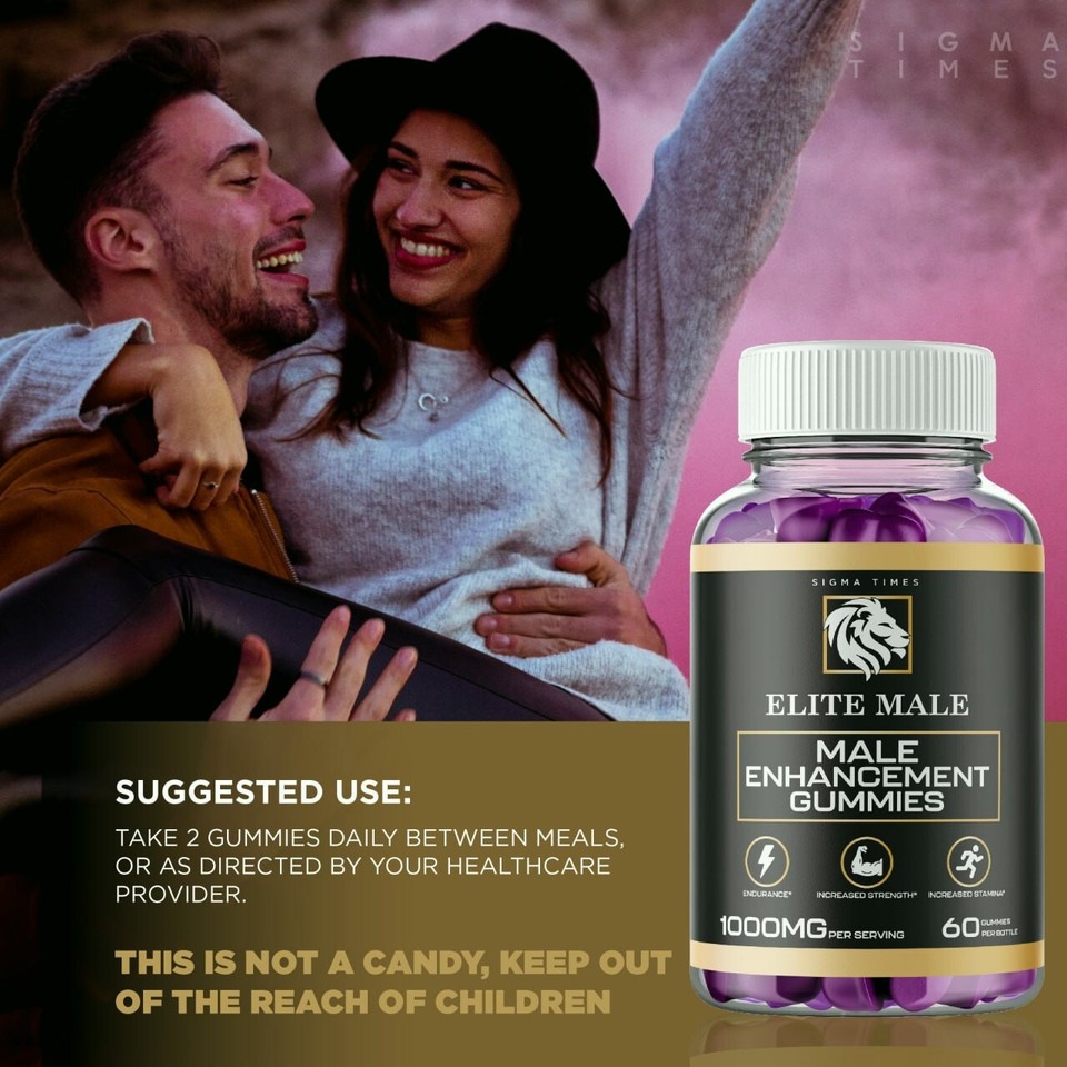 Elite Male Gummies Men, Performance Enhancement Formula, Maximum Energy ...