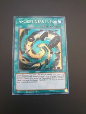 Yugioh | Ancient Gear Fusion - LDS1-EN090 - Secret Rare 1st Edition NM ...
