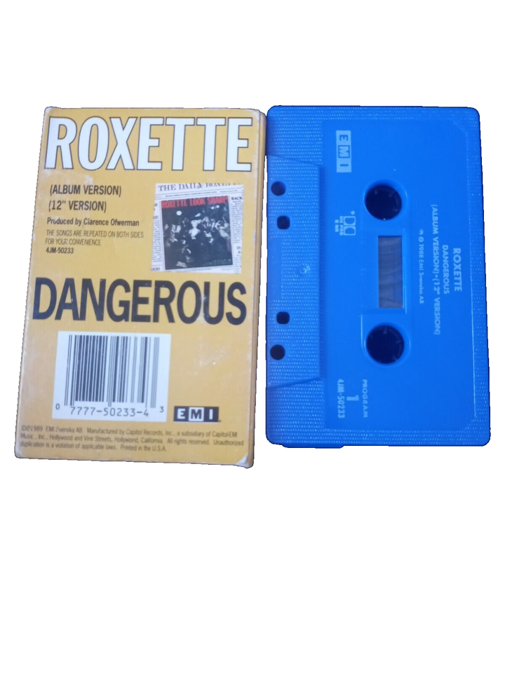 Roxette Dangerous Marie Fredriksson 1989 Single Cassette Tape | eBay