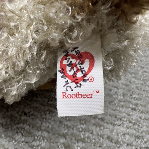 2013 Ty Beanie Boos ROOT BEER the Dog Glitter Eyes 6” Plush Stuffed ...