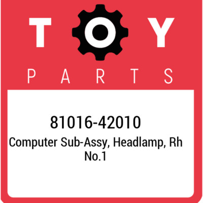 81016-42010 Toyota Computer sub-assy, headlamp, rh no.1 8101642010, New ...