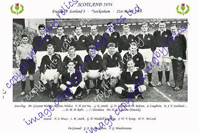 SCOTLAND 1959 RUGBY TEAM PHOTOGRAPH (v England) | eBay UK
