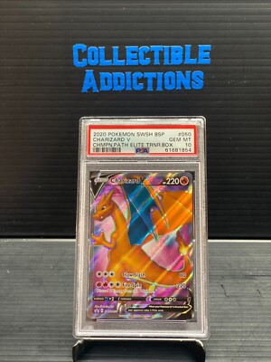 Pokemon Champion's Path Elite Trainer Promo SWSH050 Charizard V PSA 10 ...