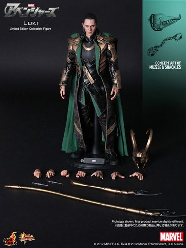 Movie Masterpiece Avengers Loki 1/6scale Action Figure Hot Toys Marvel ...