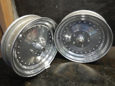 VINTAGE CRAGAR 15" x 4" POLISHED ALUMINUM SUPER TRICK SPINDLE MOUNT ...