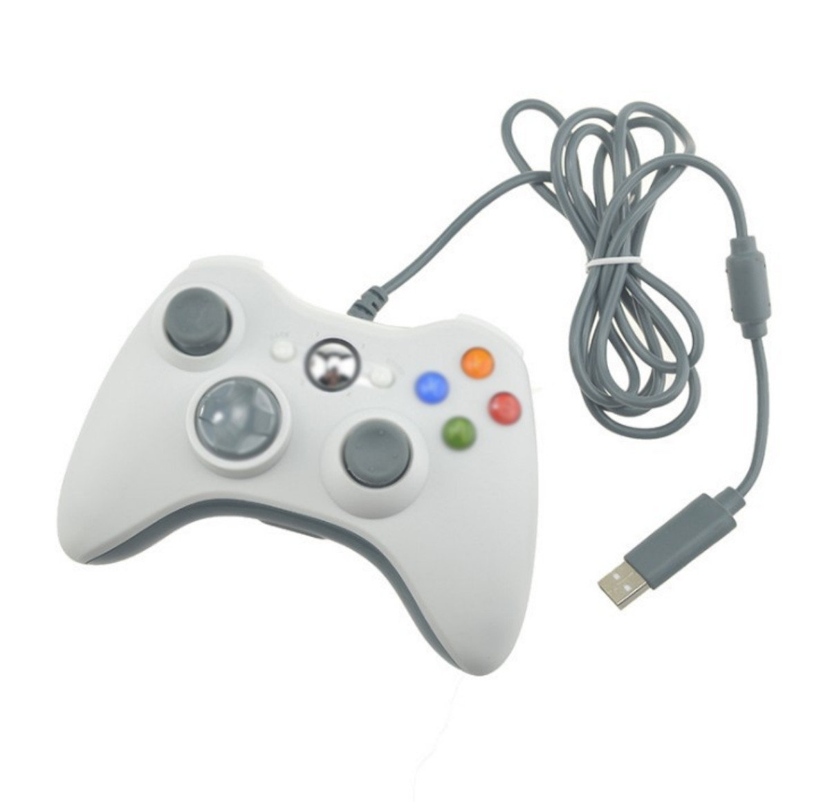 New White Wired Game Controller for Xbox 360 and PC Win 7 8 10 11