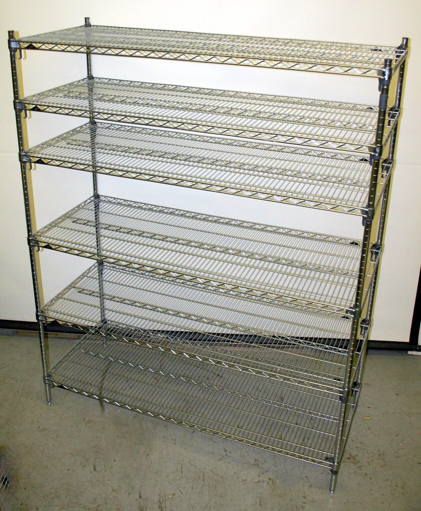 METRO SUPER ADJUSTABLE CHROME WIRE SHELF, SHELVING RACK UNITS, 6 ...