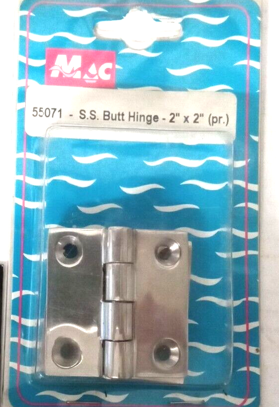 55071 MAC "BUTT HINGE" STAINLESS STEEL 2"X2"Pack of 2 725060616410| eBay