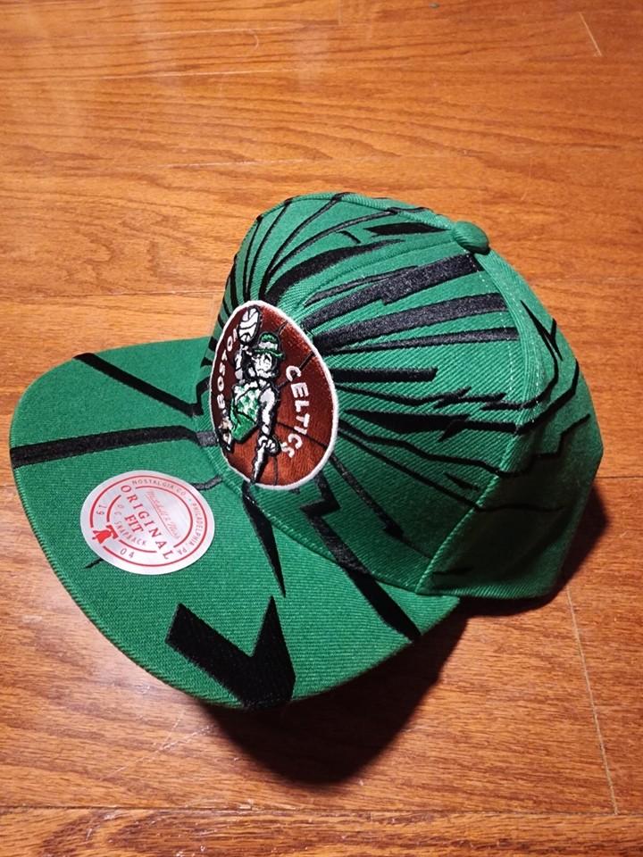 Mitchell & Ness Boston Celtics Earthquake Snapback Hat Cap Basketball ...