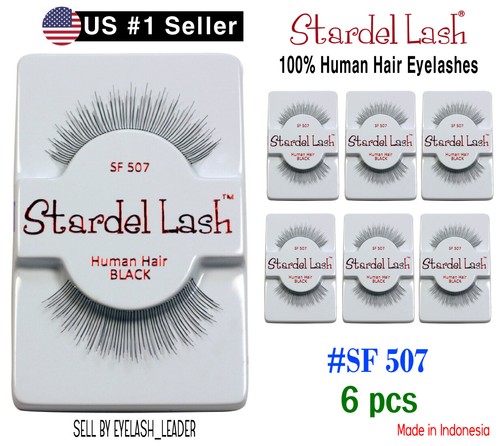 "6pcs" 100% Human Hair Eyelash "Stardel Lash" #SF507 | eBay