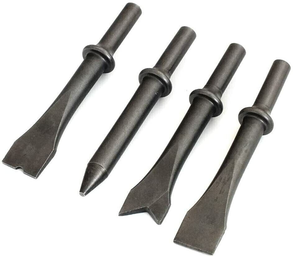 AIR HAMMER DRILL GUN + NEEDLE DESCALER PAINT & RUST REMOVEL + CHISEL ...