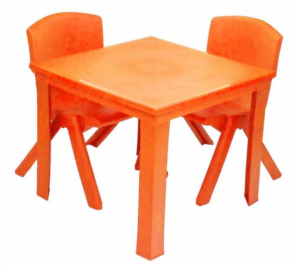 Toddlers Kids Chairs and Table set Strong Plastic study play table ...