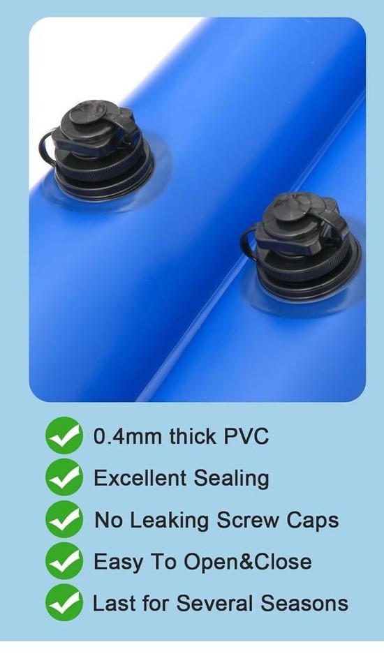 10 Pack 8ft Double Chamber Water Tubes Pool Cover Weights f... Pool ...