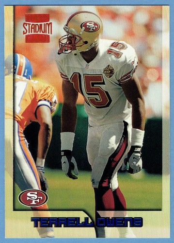 1996 Topps Stadium Club Terrell Owens RC Rookie #342 49ers Football ...