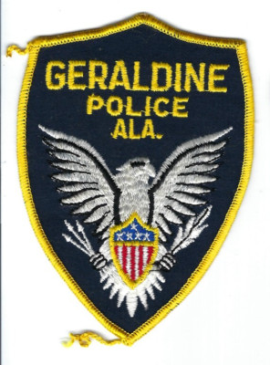 Geraldine (DeKalb County) AL Alabama Police patch - NEW! *Clothback* | eBay