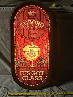 Tuborg Beer Rare Vintage Sign. Lights Up! Excellent Condition | eBay