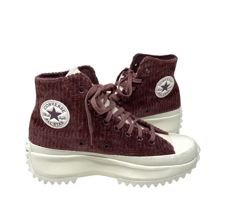Converse Run Star Hike High Top Wine Velvet Women's Size Sneakers ...