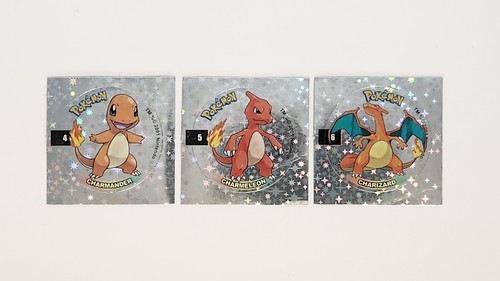 Pokemon Tazo Slammer Sticker Pogs PERU Edition Charmander Charmeleon ...